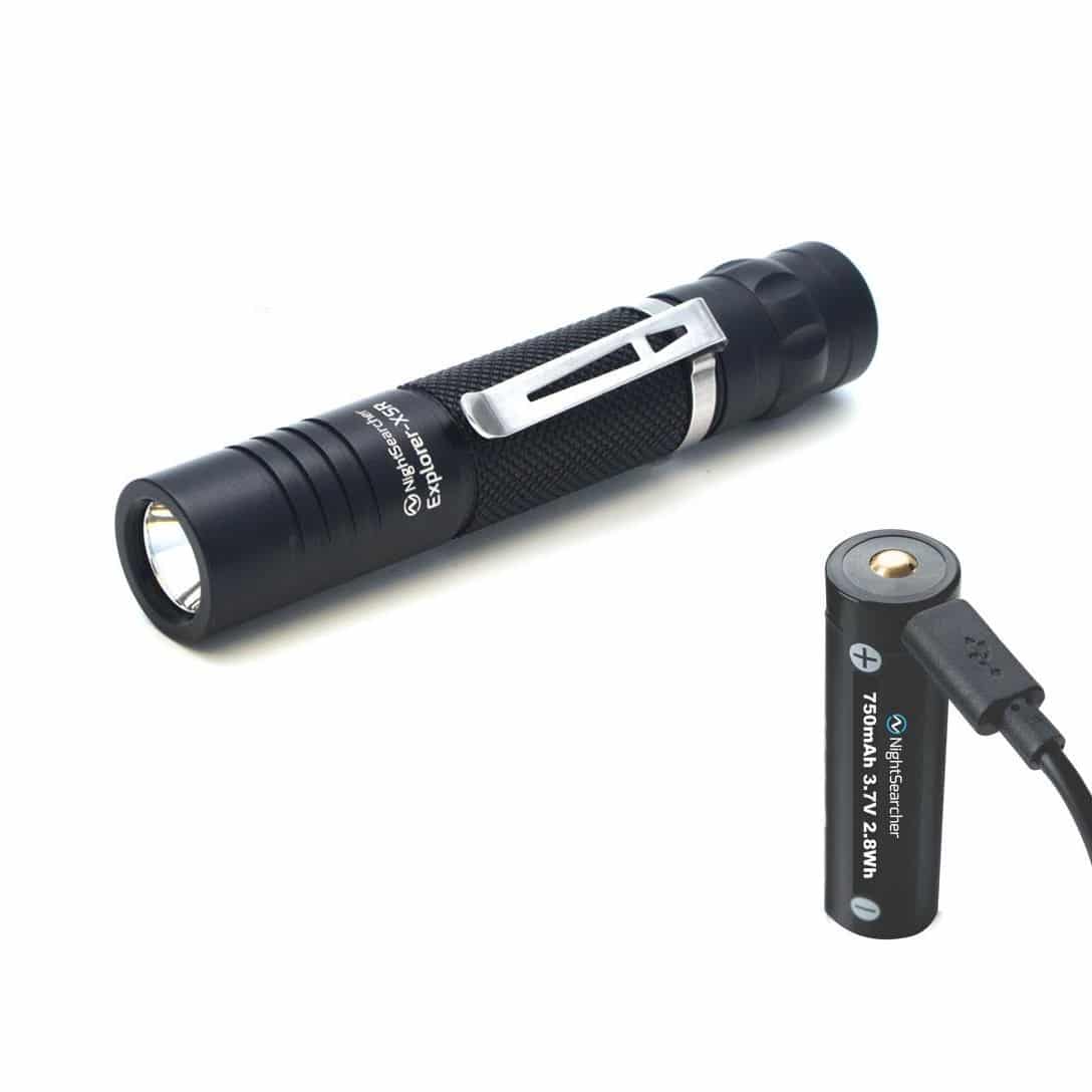 Nightsearcher Explorer XSR, 400 Lumen, Reachargeable, Pocket Torch