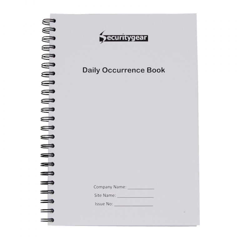 Daily Occurrence Book | 200 Page A4 Security Log Book | DOB
