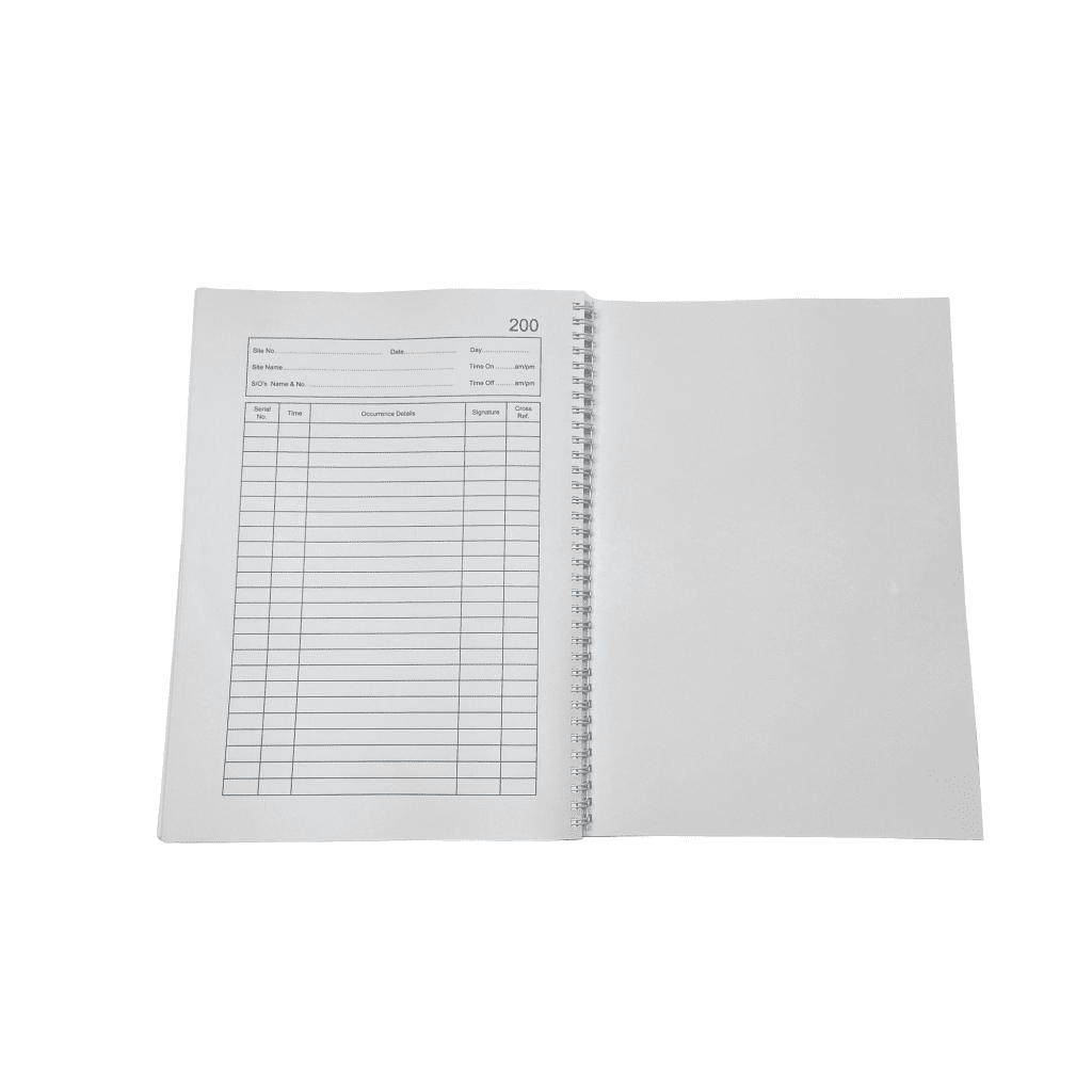 Daily Occurrence Book | 200 Page A4 Security Log Book | DOB