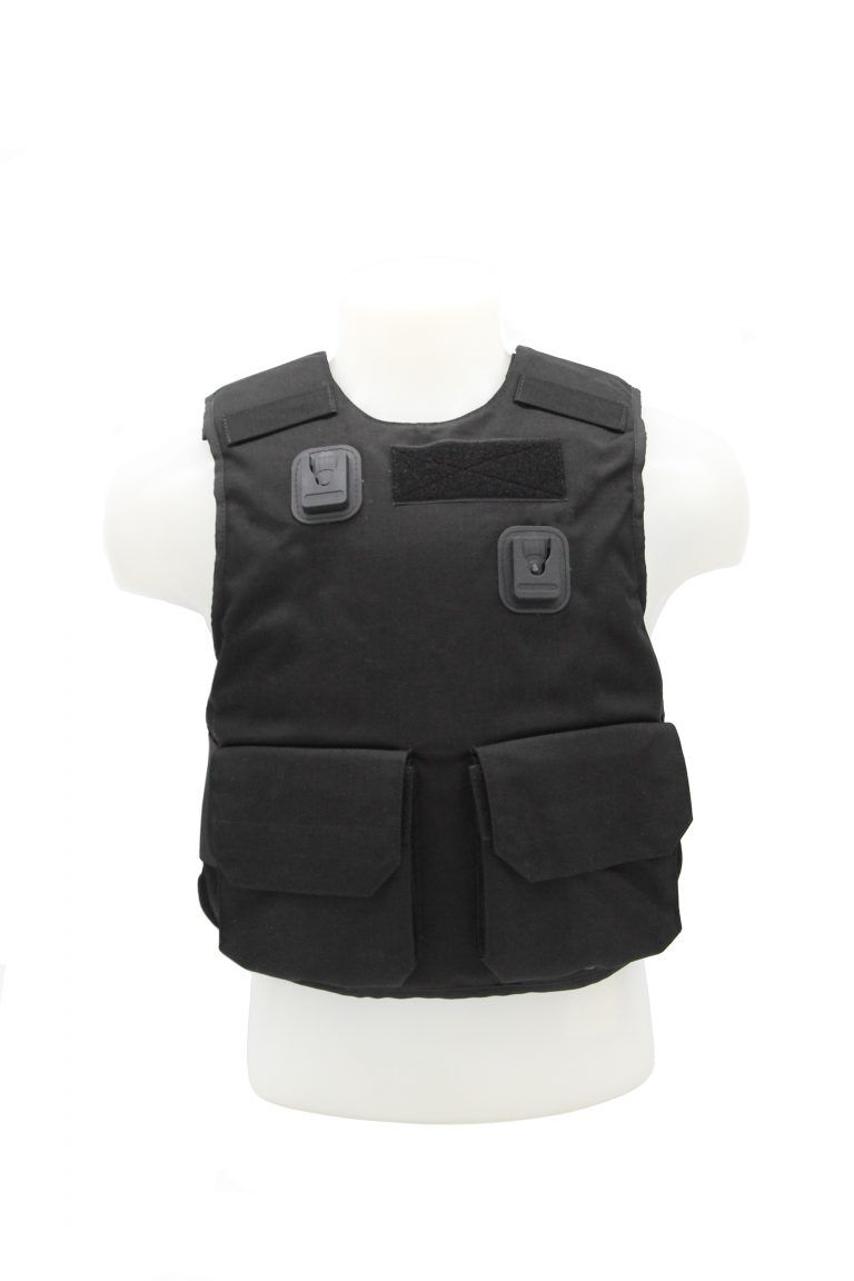 Carbon Fibre Body Armour | PPSS | Black Overt Stab Vest | KR1 SP1