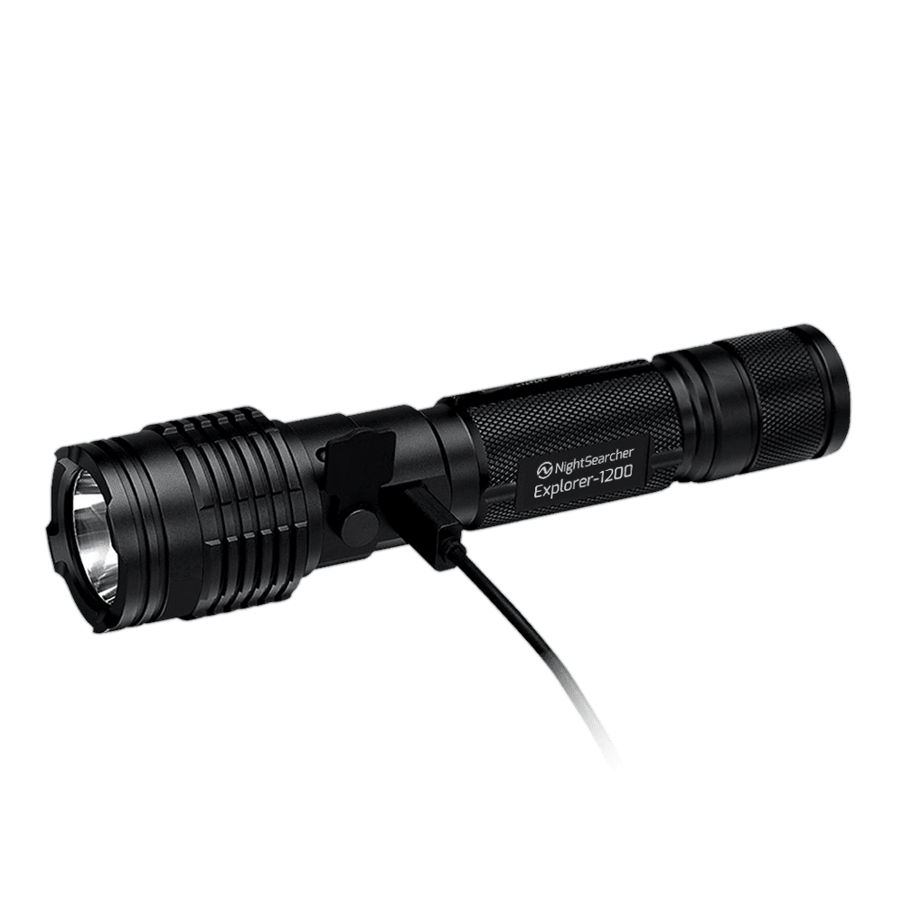 Nightsearcher Explorer 1200 Rechargeable Handheld Torch | UK Supplier